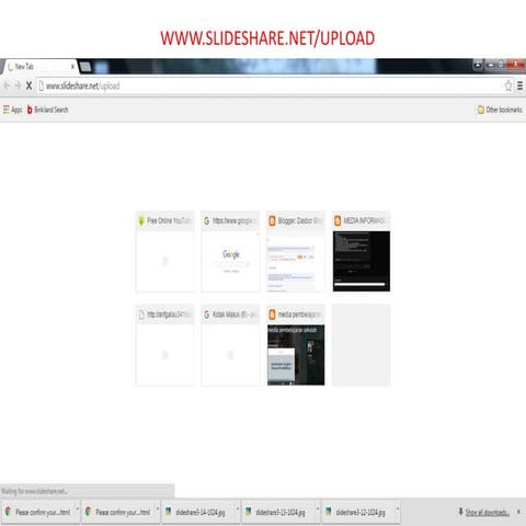 Cara upload slideshare ke blog | PPTX
