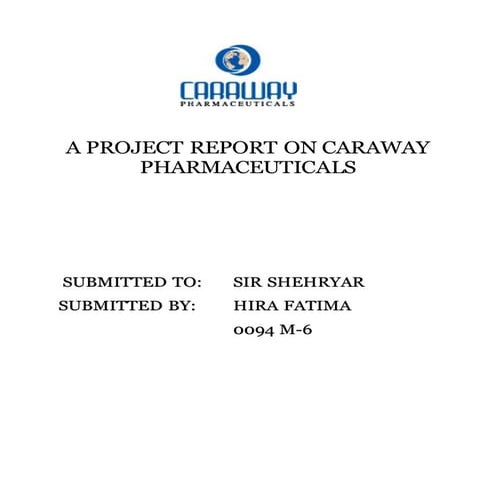 Caraway pharamaceutical report | DOCX