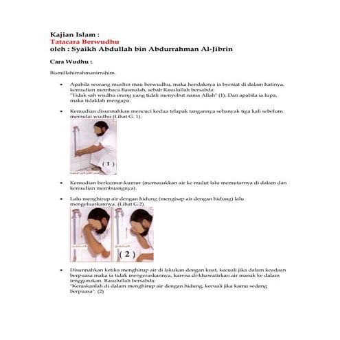 Cara wudhu | PDF