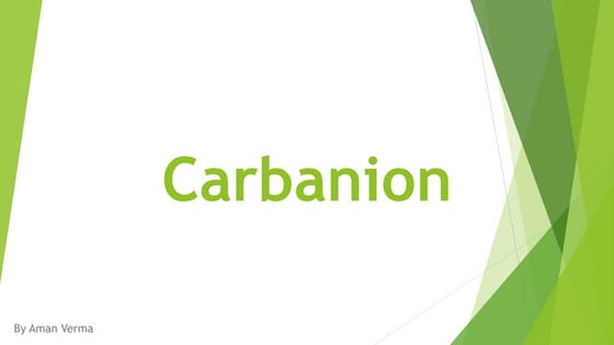 Carbocations and carbanions | PDF