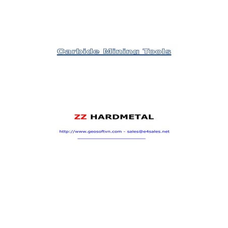 Carbide Mining Tools | PDF