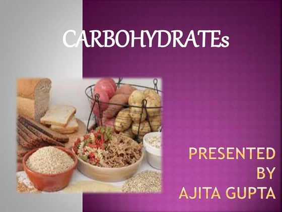 carbohydrates classification, functions, source & RDA | PPT