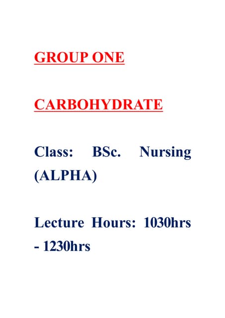 The carbohydrates in animal nutrition | PPTX | Chemistry | Science
