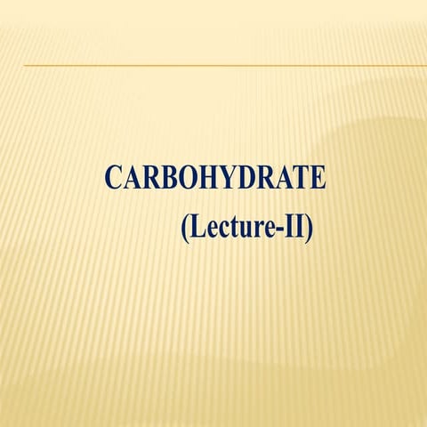 Carbohydrates | PPTX