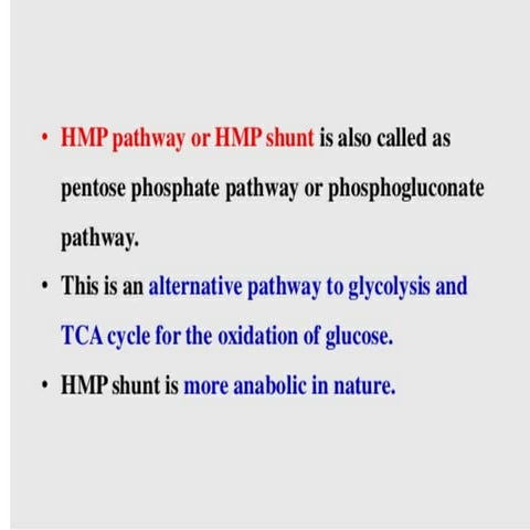 Carbohydrate metabolic pathway hmp, copy | PDF