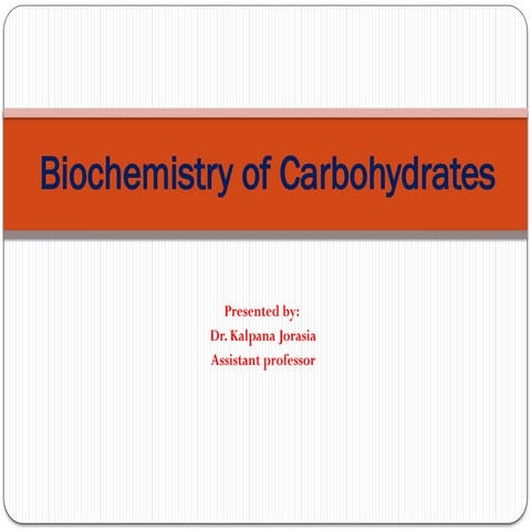 Biochemistry of Carbohydrates | PPTX