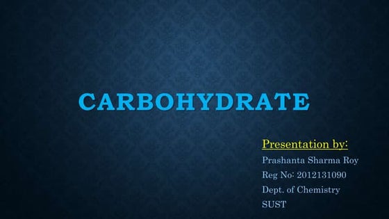 Carbohydrate | PPT