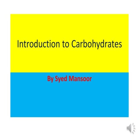 Carbohydrates | PPTX