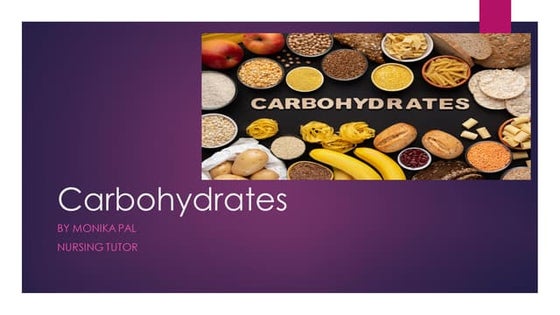 Carbohydrates Unit 2nd of Nutrition | PPTX | Digestive Disorders ...