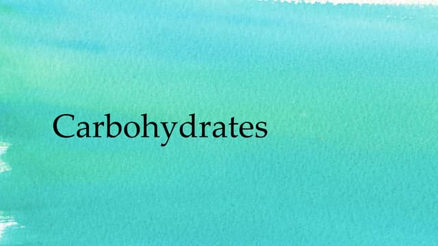 Carbohydrates Structure and functions- Biochemistry PPT for Students ...