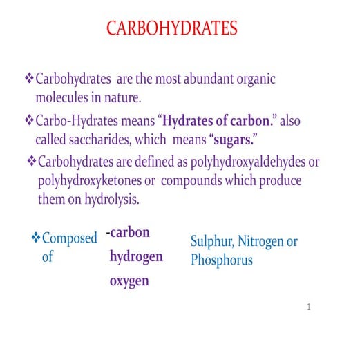 Physical and chemical properties of carbohydrates | PPTX