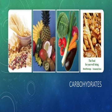 Basic Carbohydrates information with updates on sugar in the diet | PPTX