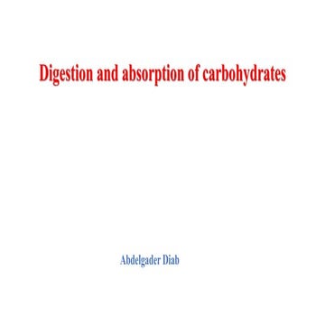 Carbohydrates digestion_compressed.pdf and absorption | PDF