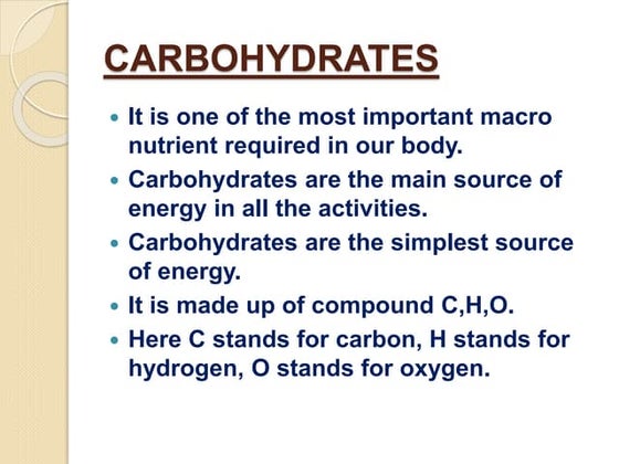Carbohydrates and their classification | PPT