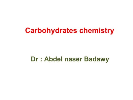 Physical and chemical properties of carbohydrates | PPT