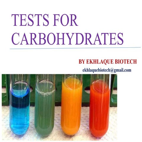 Test For Carbohydrate | PPTX