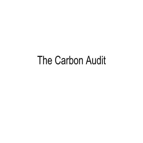 Carbon Audit | PPT