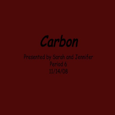 Carbon Presentation | PPT