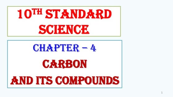 Carbon and its compounds | PPSX