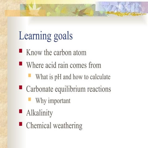 the carbonate systems in the Environment | PPT