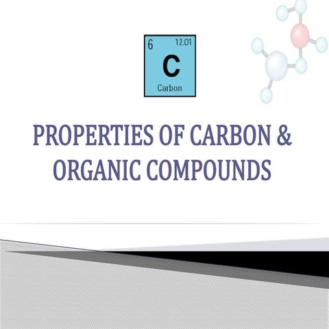 Carbon Chemistry, Functional Groups, properties of carbon | PPTX