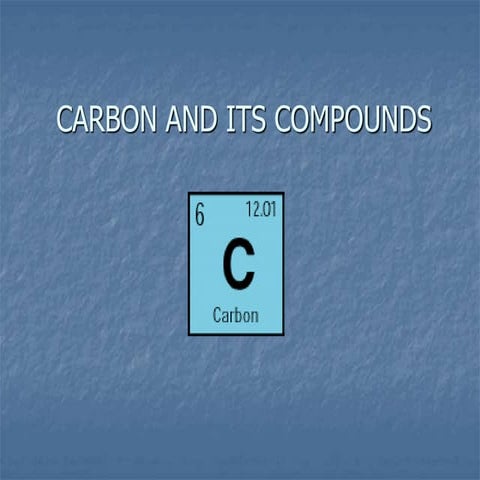 carbon and its compounds class 10 notes-Study material in pdf | PDF