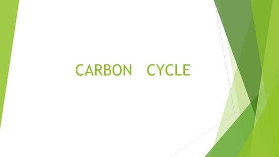 Carbon cycle | PPTX | Geology | Science