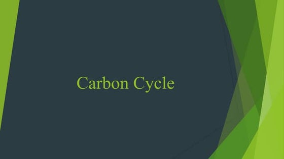 Carbon cycle ppt | PPTX