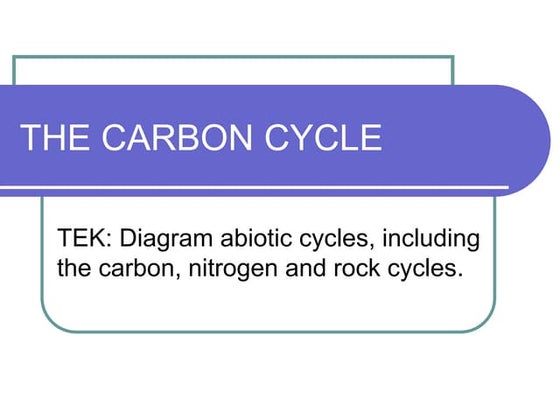 Carbon cycle | PPTX | Chemistry | Science