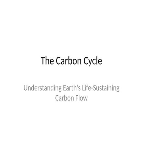 Carbon_Cycle_Presentation. FOR CAPE BIOLOGY | PPT