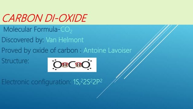 Molecular Formula Of Carbon Dioxide