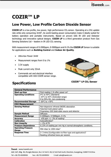 All about the GFC-IR CO2 Gas Sensors - Enviro Solutions Technology | PPT