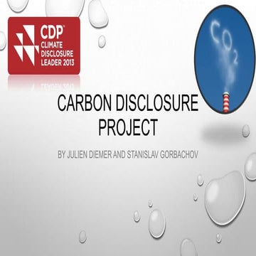 Carbone disclosure project | PPTX