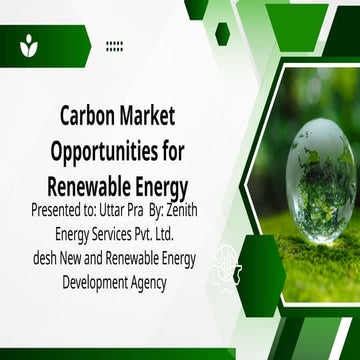 carbon market OPPORTUNITIES FOR RENEWABLE ENERGY | PPTX