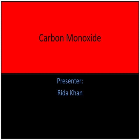 Carbon monoxide | PPTX