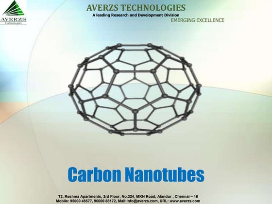 Carbon nanotubes properties and applications | PPT