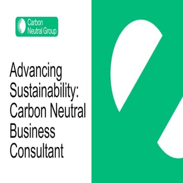 Carbon Neutral Business Consultant Carbon Neutral Group | PDF
