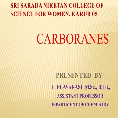 Carboranes and Types of carboranes, Closo nido and Arachno carboranes ...