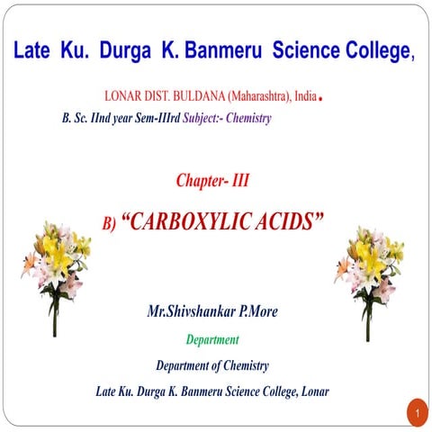 Carboxylic acid ppt part 3 | PPTX