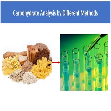 Estimation of total carbohydrate | PPTX