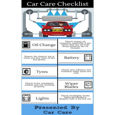 Car Care Checklist | PDF