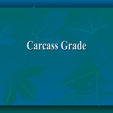 Carcass Grade | PPT