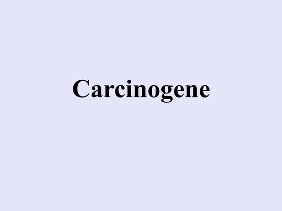 CARCINOGENICITY | PDF