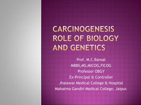 Molecular biology of cancer | PDF