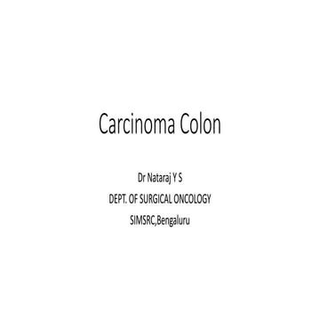 Carcinoma Colon presentation for surgery | PPTX