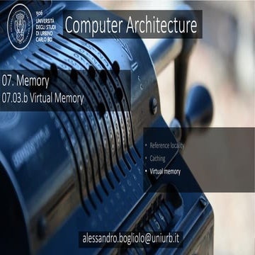 CArcMOOC 07.03b - Memory hierarchy - Virtual memory | PPT