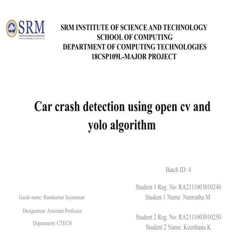 Car crash detection using open cv and yolo.pptx