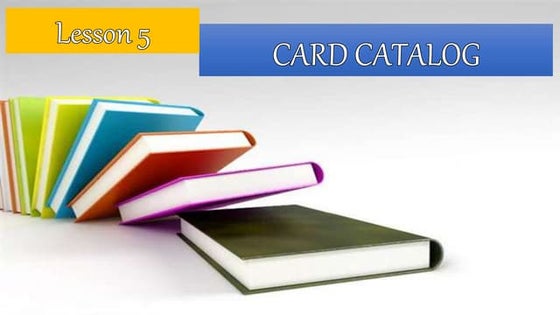 Card Catalogs | PPTX | Shopping