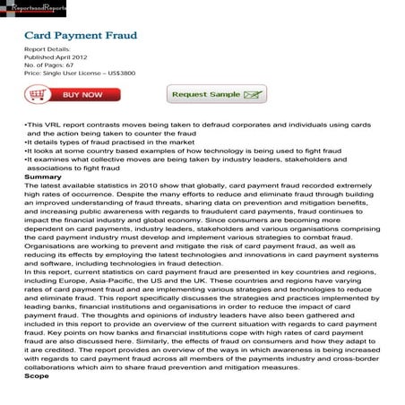 Card Payment Fraud | PDF