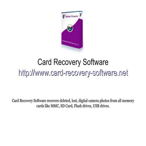 Card recovery software | PPT